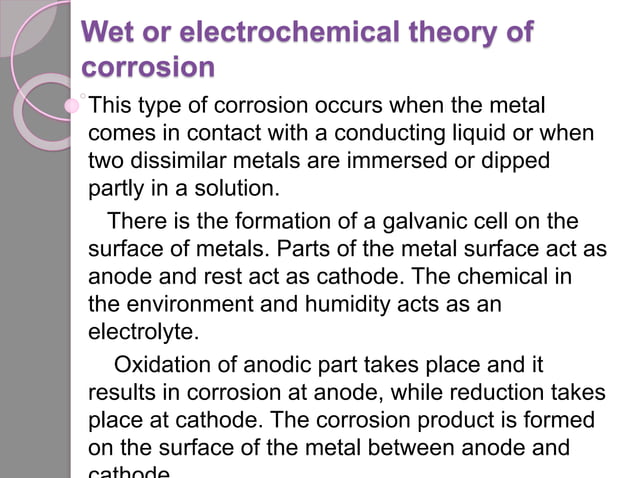 Theories of corrosion | PPTX | Chemistry | Science