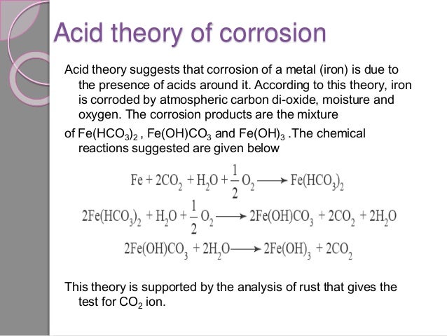 Theories of corrosion
