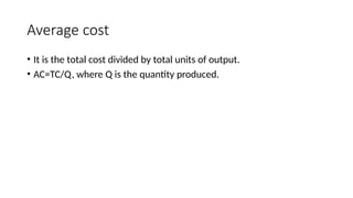 This is about the the theory of cost function from micro economics ...