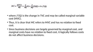 This is about the the theory of cost function from micro economics ...
