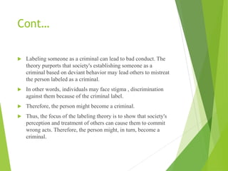 Sociological Theories of Crime | PPTX