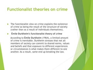 Sociological Theories of Crime | PPTX