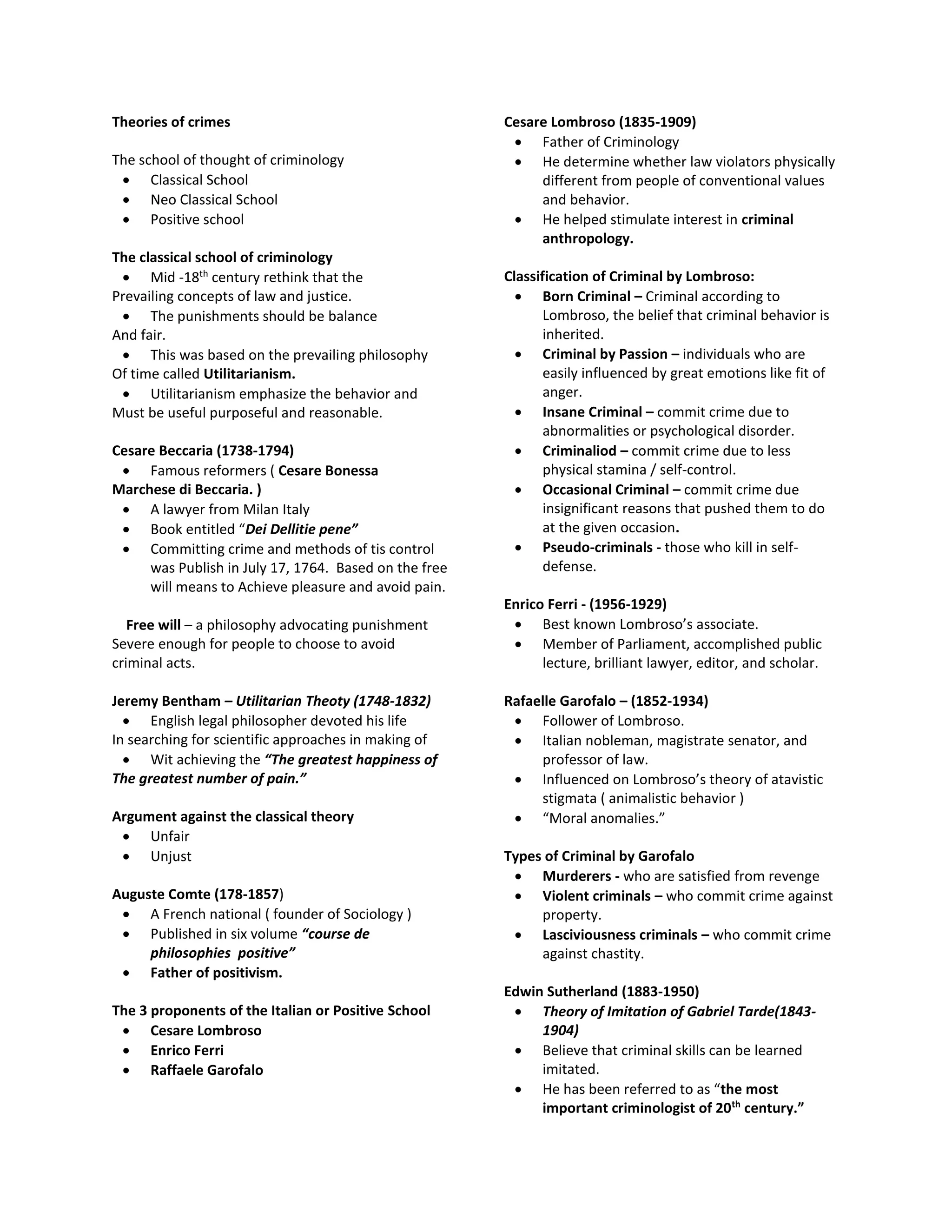 Theories of crimes | DOCX