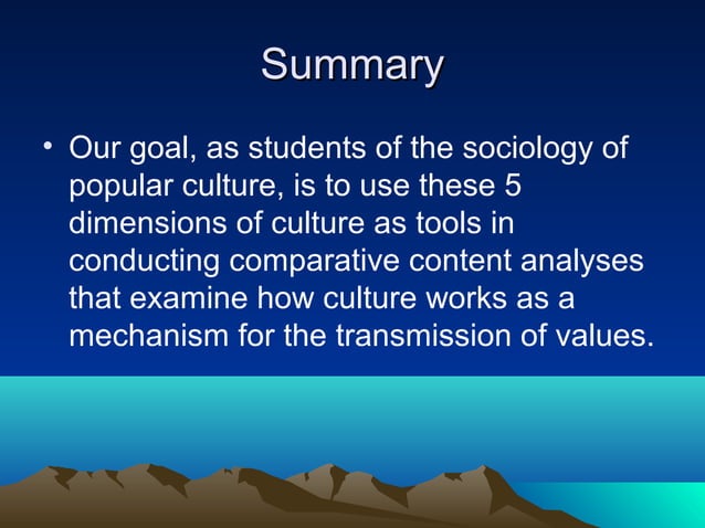 Theories of Culture | PPT