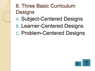 Theories of curriculum design | PPTX
