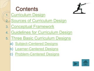 Theories of curriculum design | PPTX