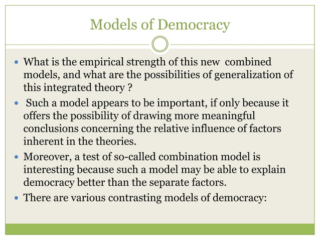 Theories of democracy | PPTX