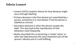 Theories of deviance 1 | PPTX