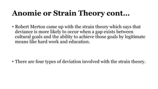 Theories of deviance 1 | PPTX