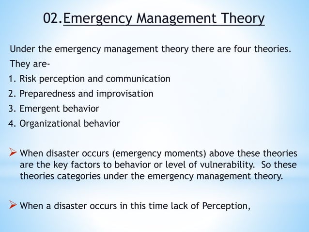 Theories of disaster management by hasanul university of dhaka | PPTX ...