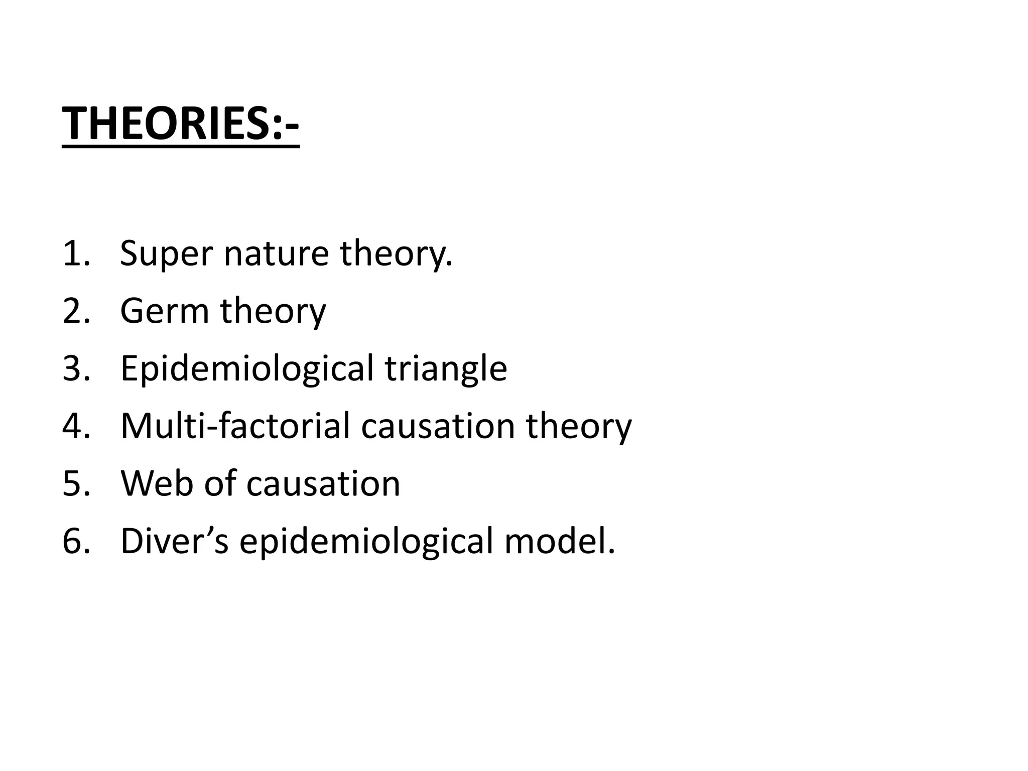 Theories of disease causation | PPTX