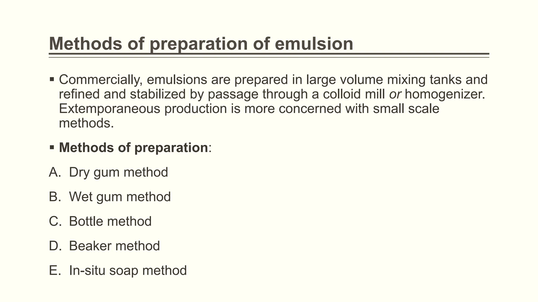 Theories of dispersion, pharmaceutical dispersion (Emulsion and ...
