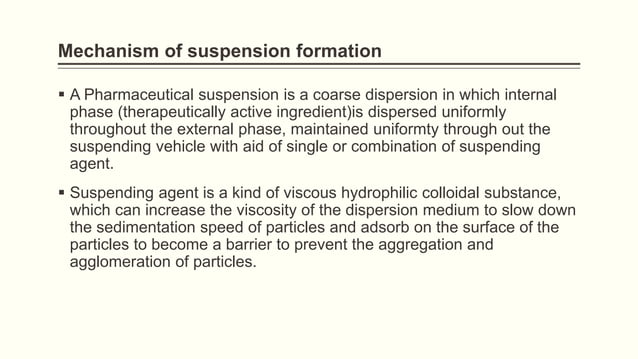 Theories of dispersion, pharmaceutical dispersion (Emulsion and ...