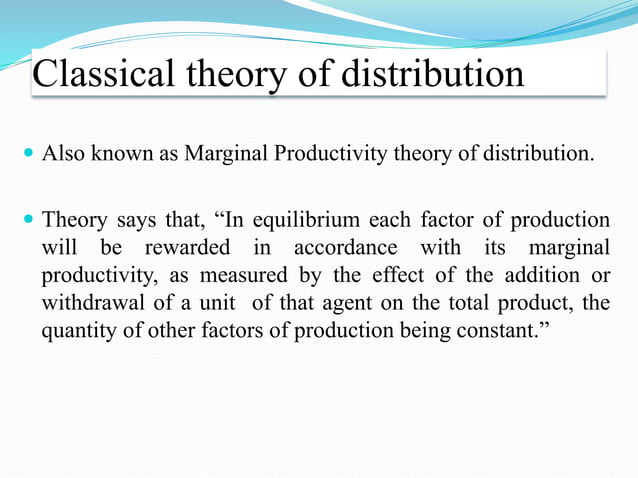 Theories Of Distribution.pptx | Business | Business and Finance