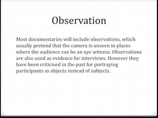 Theories of documentaries | PPTX