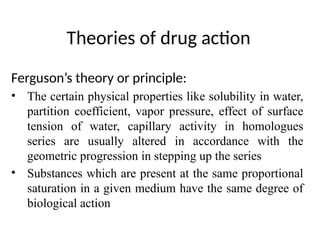 Theories of drug action-Medicinal Chemistry.pptx