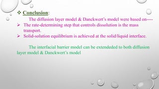 Theories of drug dissolution | PPTX