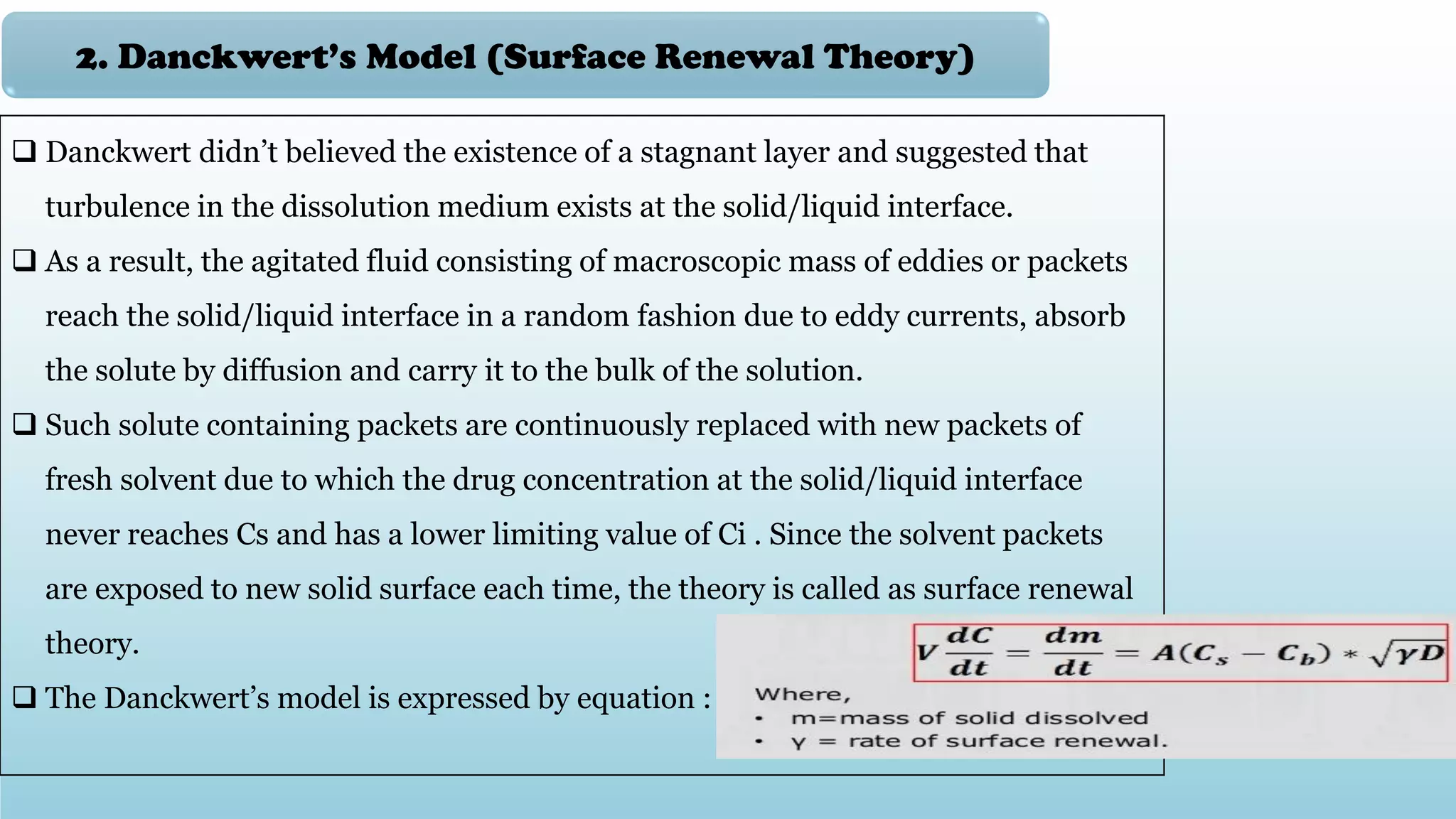 Theories of drug dissolution Biopharmaceutics | PDF | Chemistry | Science