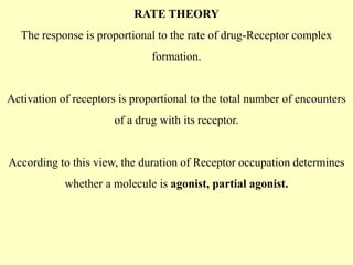 THEORIES OF DRUG RECEPTOR INTERACTION | PPTX