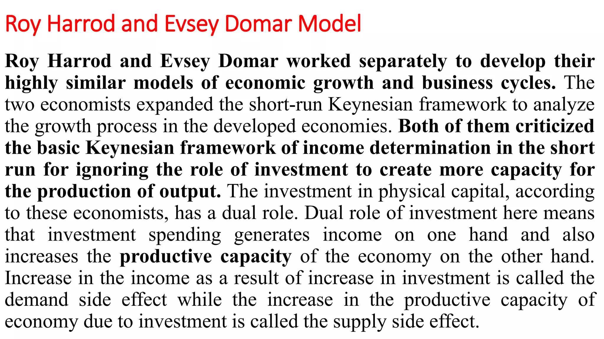 Theories of economic growth | PPTX