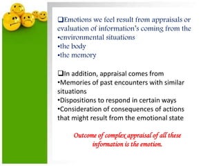 Theories of emotion | PPTX