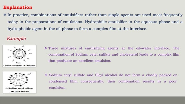 Theories of emulsions | PPTX | Chemistry | Science