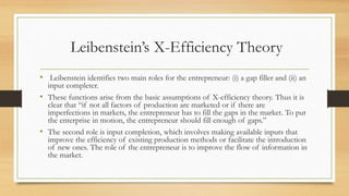 Theories of entrepreneurship | PPTX