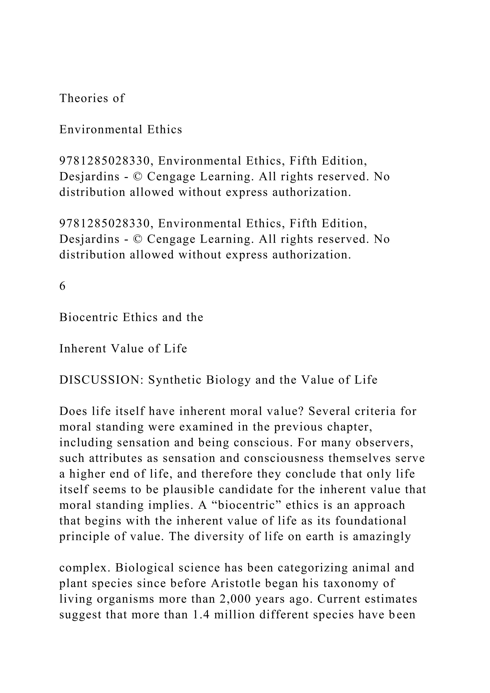 Theories ofEnvironmental Ethics9781285028330, Environmenta.docx