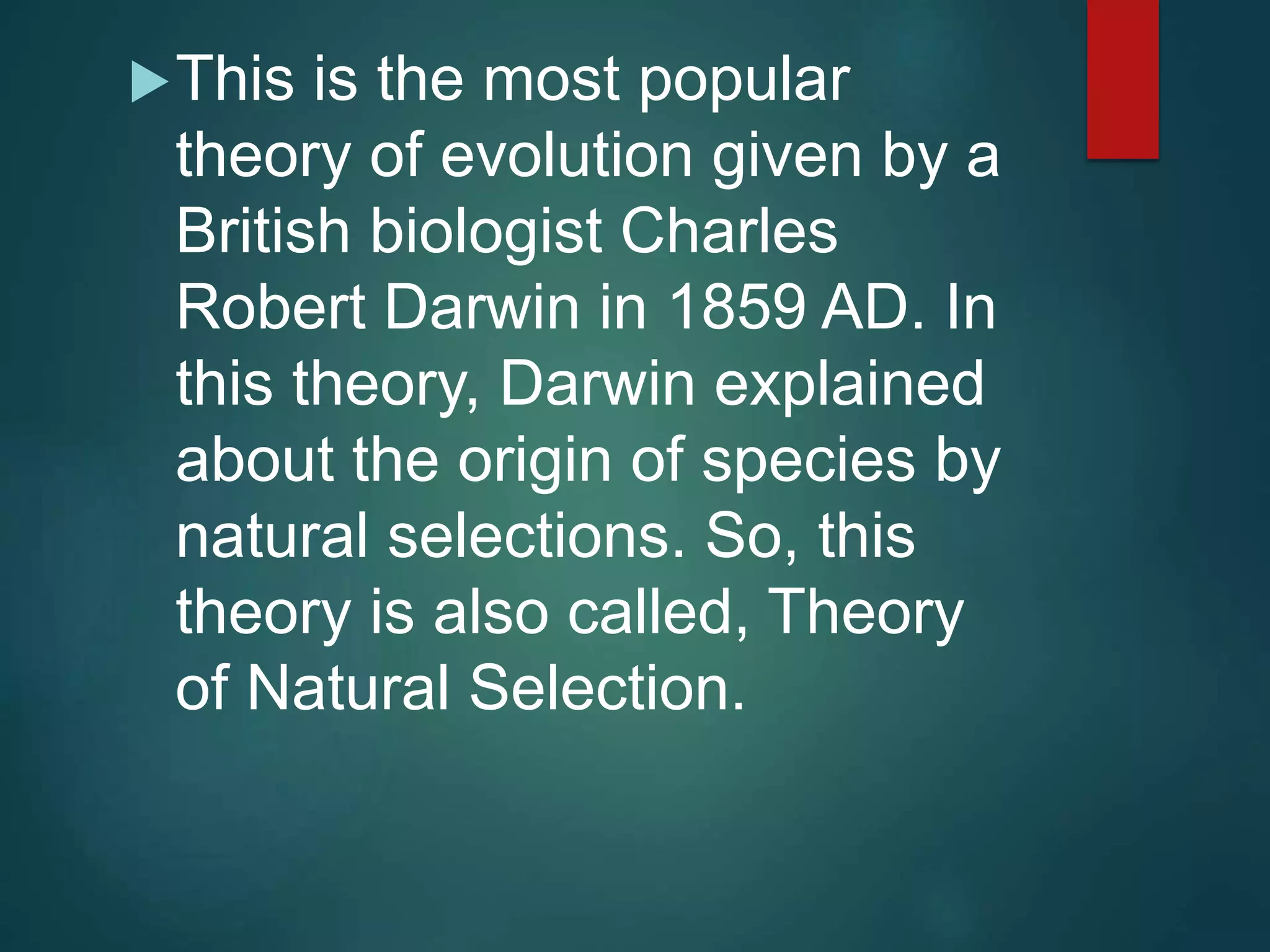 Theories of evolution | PPTX