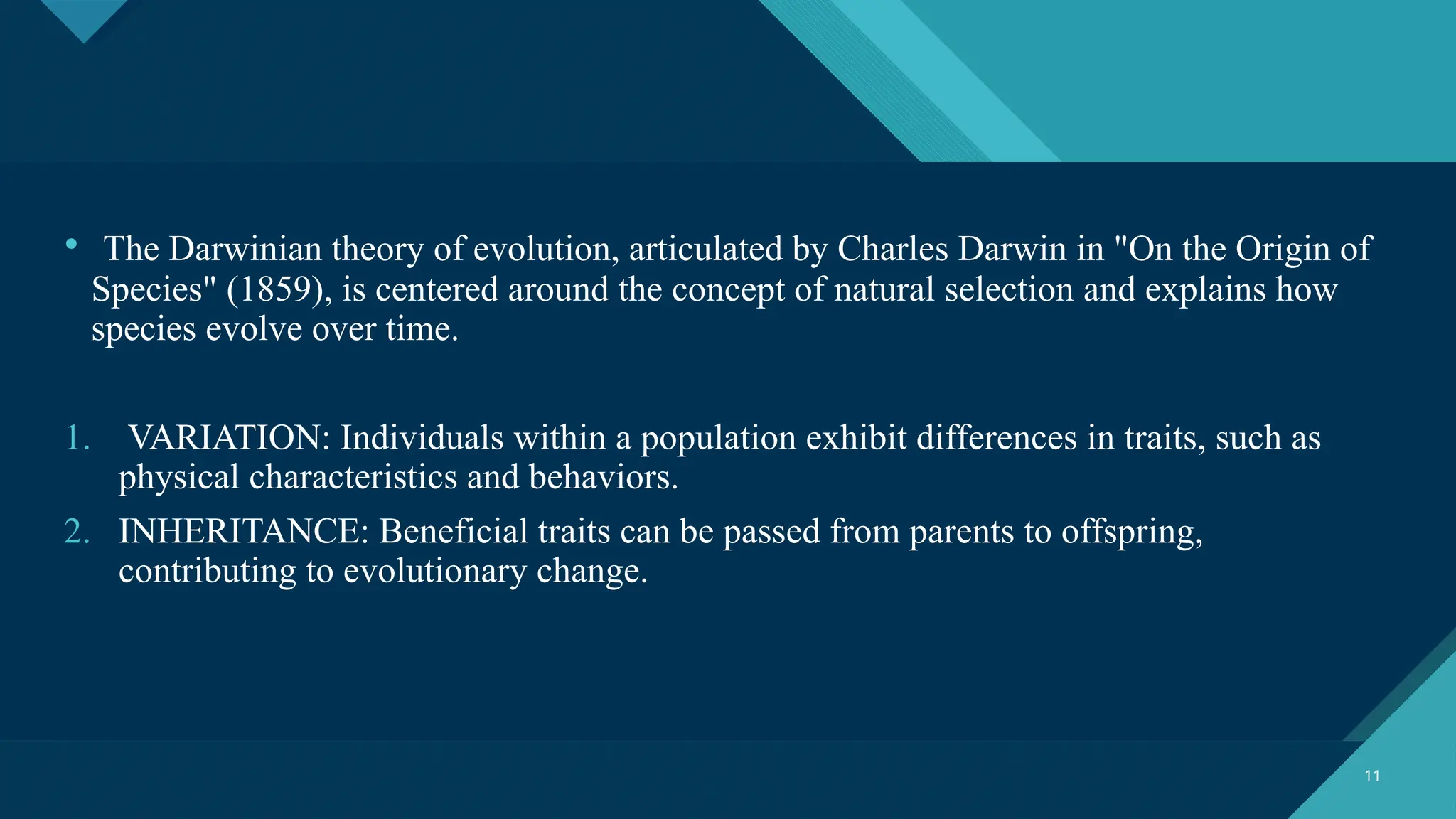 Darwinian, Pre Darwinian and Post Darwinian Theories of evolution | PPTX