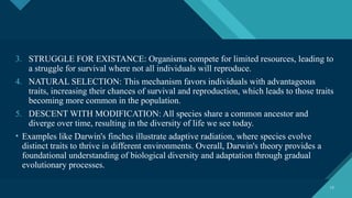 Darwinian, Pre Darwinian and Post Darwinian Theories of evolution | PPTX