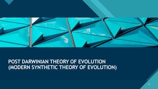 Darwinian, Pre Darwinian and Post Darwinian Theories of evolution | PPTX