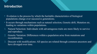 Darwinian, Pre Darwinian and Post Darwinian Theories of evolution | PPTX