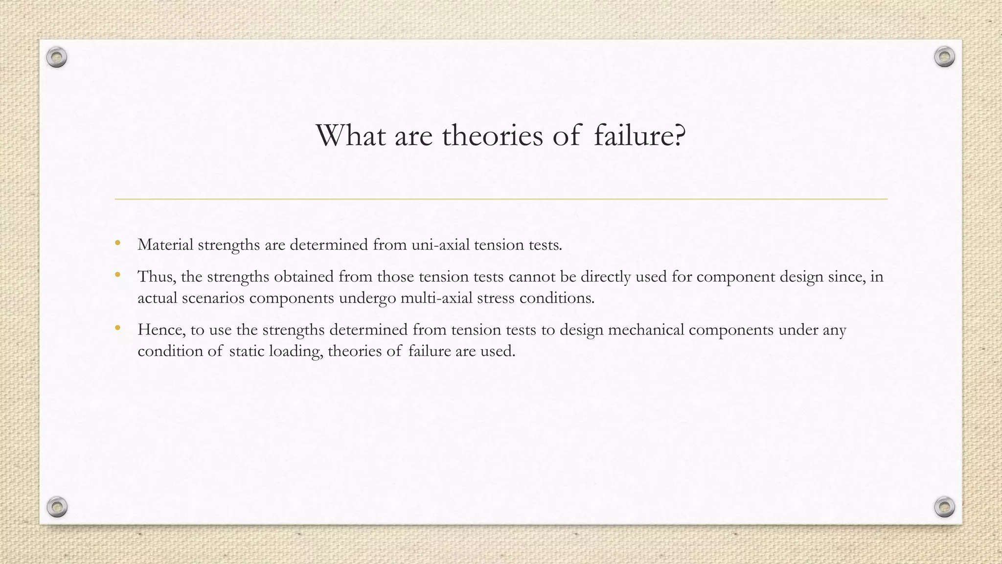 Theories of failure | PPTX