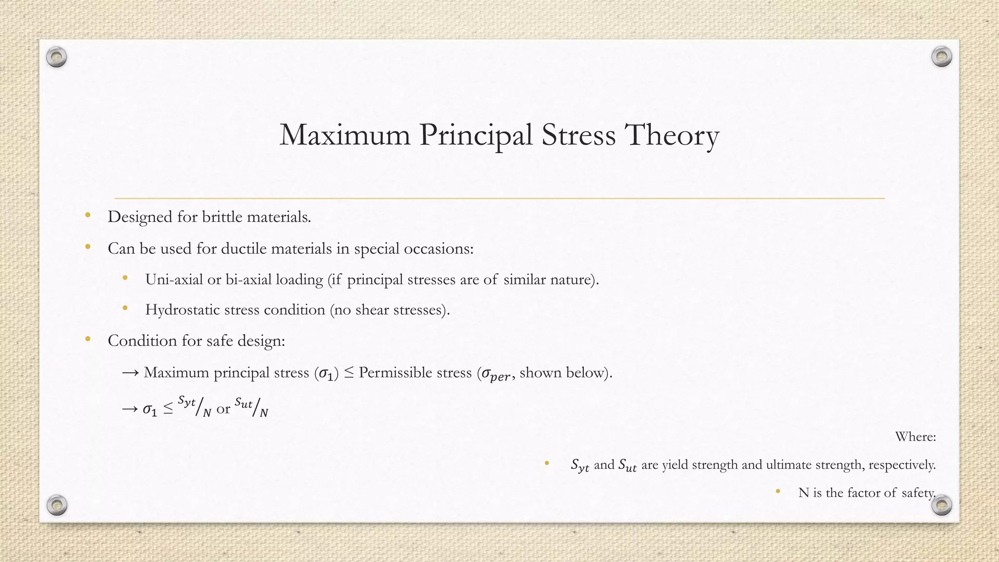 Theories of failure | PPTX