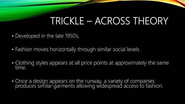 Theories of fashion | PPTX | Fashion Trends | Style & Fashion