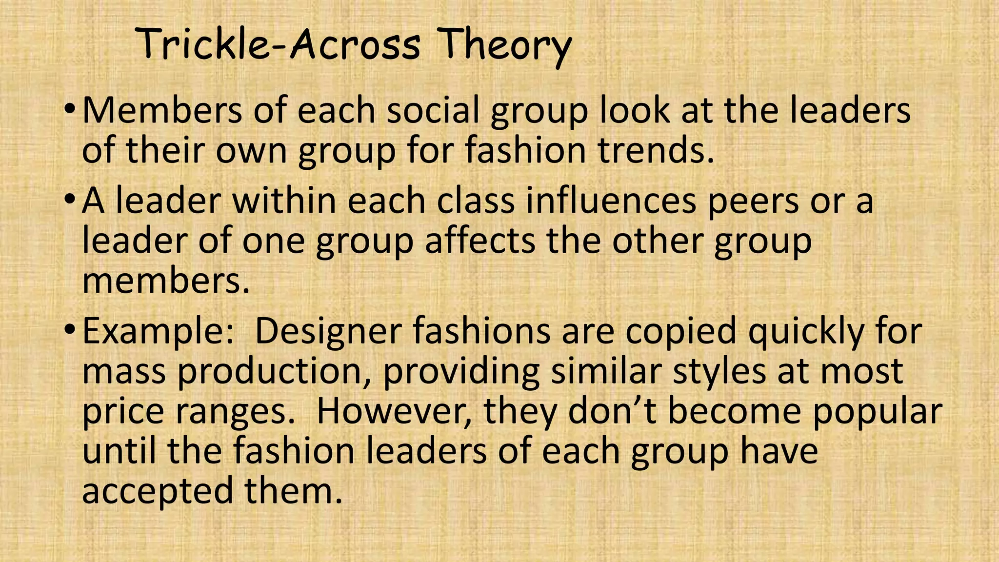 Theories of fashion movement | PPTX