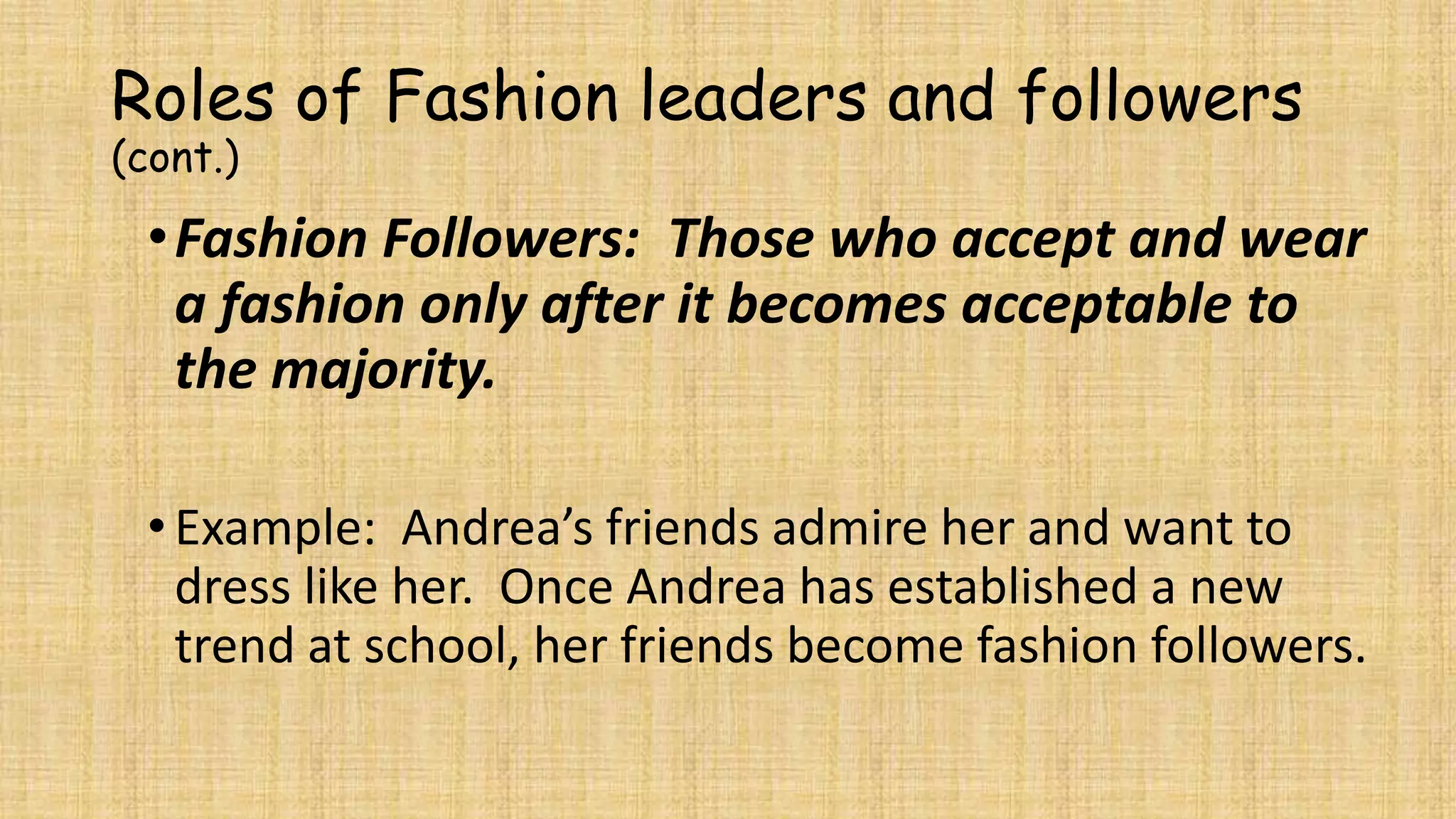 Theories of fashion movement | PPTX