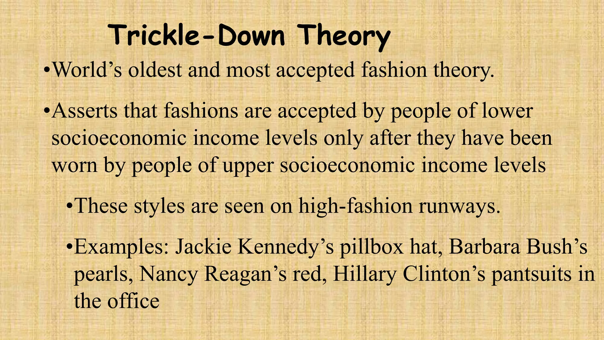 Theories of fashion movement | PPTX