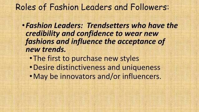 Theories of fashion movement | PPTX | Fashion Trends | Style & Fashion