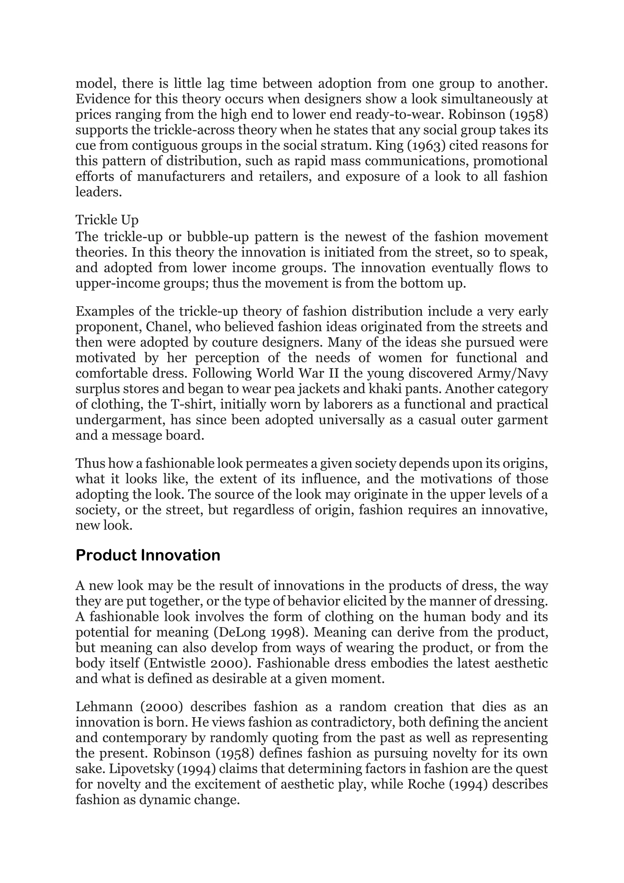 Theories of fashion notes | PDF