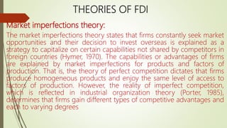 Theories of fdi | PPTX