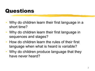Theories of first language learning | PPT