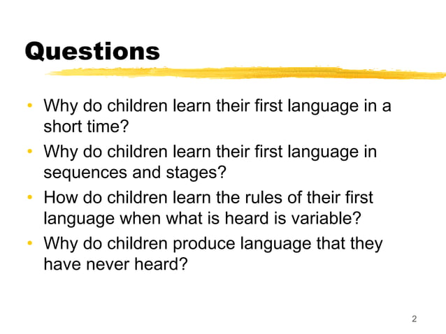 Theories of first language learning | PPT | Parenting | Family and ...