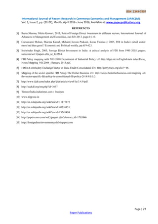 Theories of Foreign Direct Investment- A Comparative Analysis | PDF