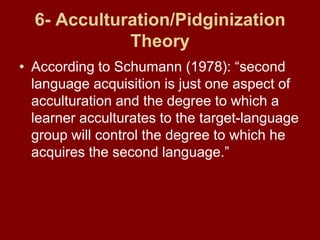 Theories of foreign_language_acquisition_pre | PPT