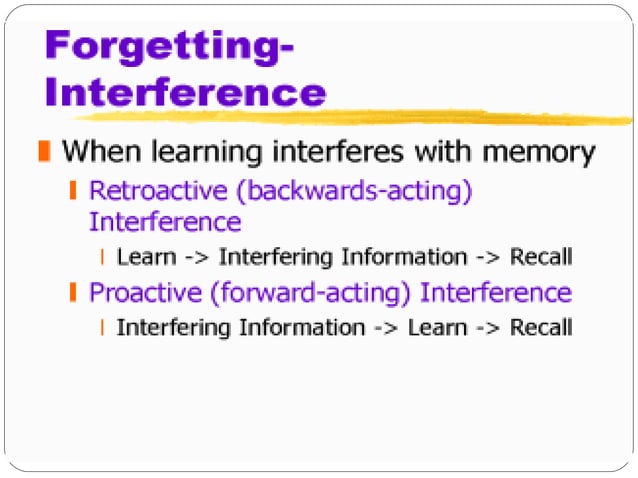 Theories of forgetting | PPT | Brain and Nervous System Disorders ...