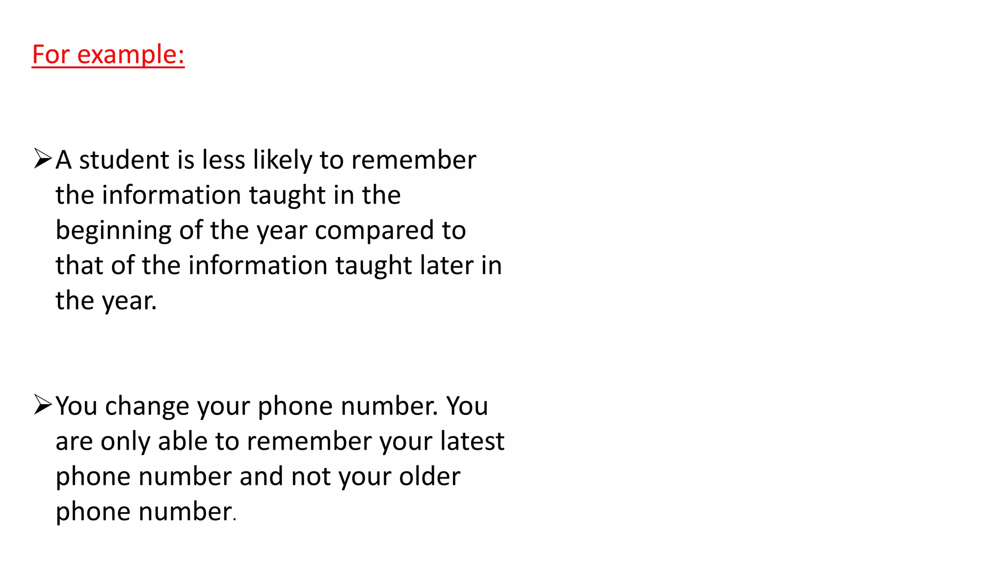 interference theory of forgetting | PPTX
