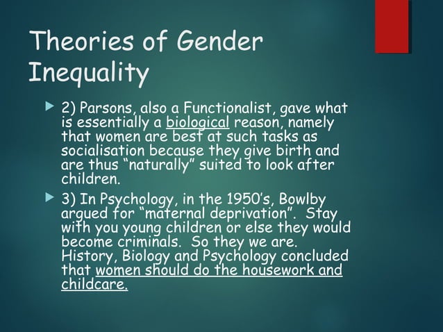 Theories of gender inequalities | PPT