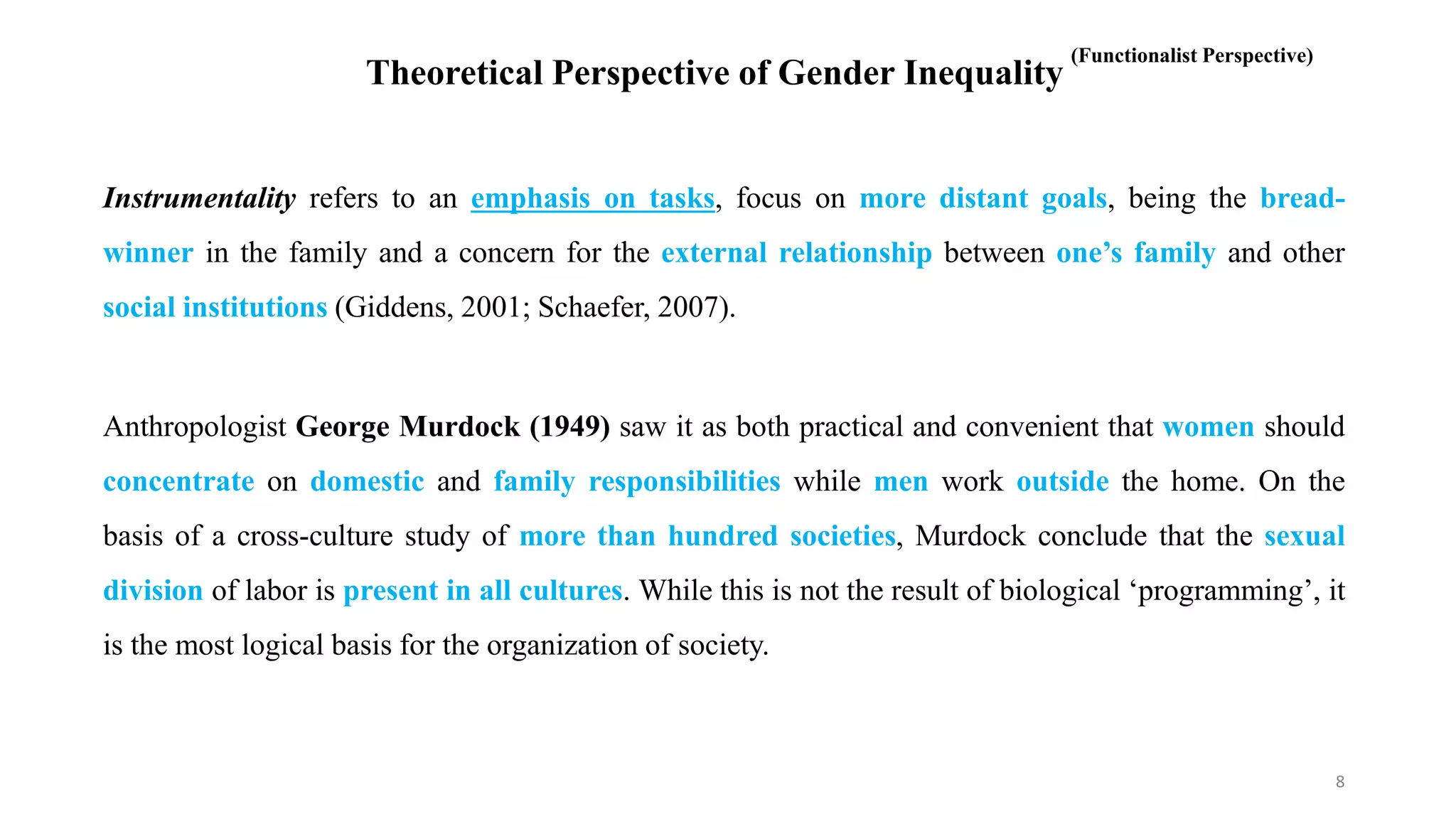 Theories of gender inequality | PPTX